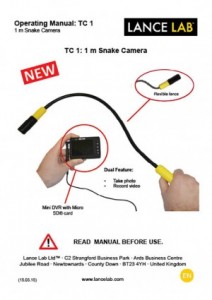TC 1 Operating Manual - Lance Lab Ltd